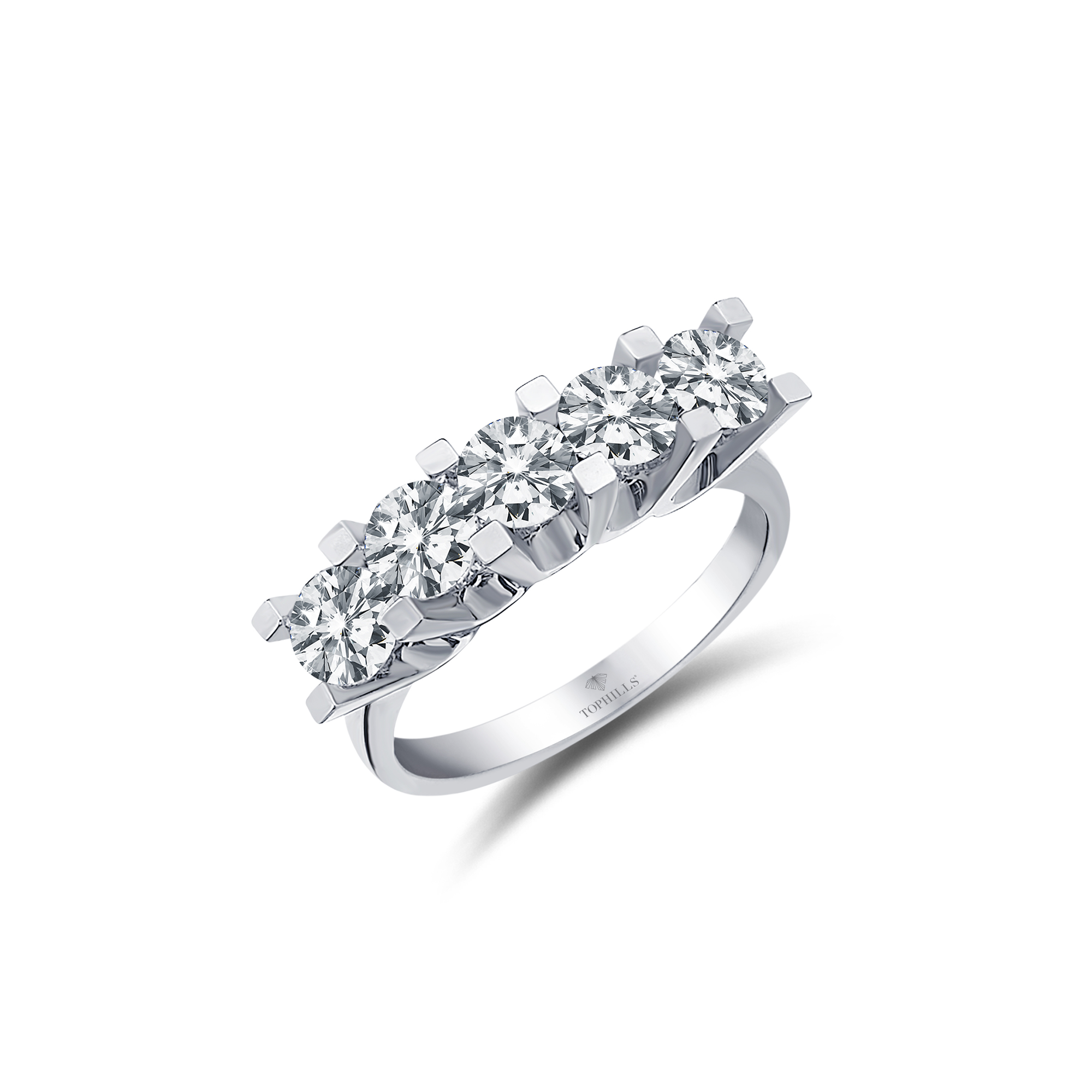 Wedge Nail Diamond Five Stone Ring | Tophills – Tophills